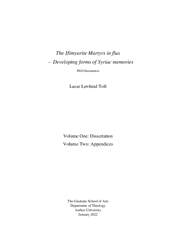 (PDF) The Himyarite Martyrs in flux - Developing forms of Syriac ...