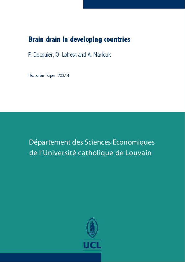 (PDF) Brain Drain in Developing Countries