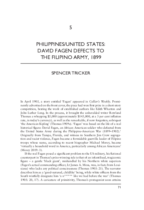 (PDF) Philippines/United States: David Fagen Defects to the Filipino ...