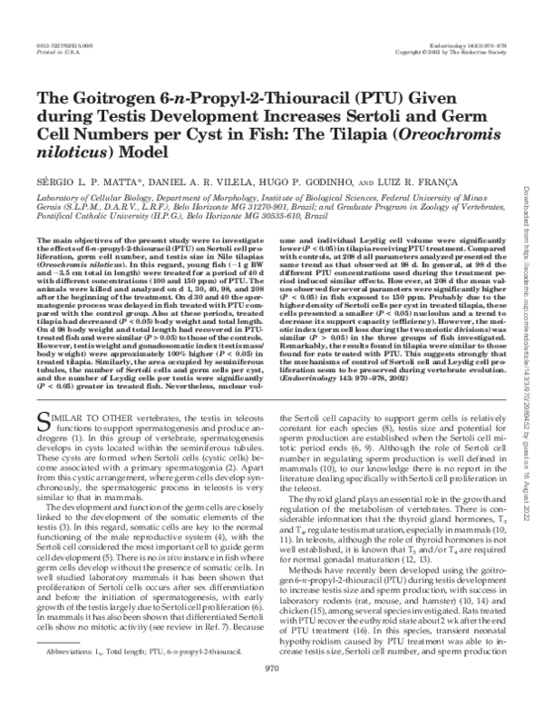 (PDF) The Goitrogen 6-n-Propyl-2-Thiouracil (PTU) Given during Testis ...
