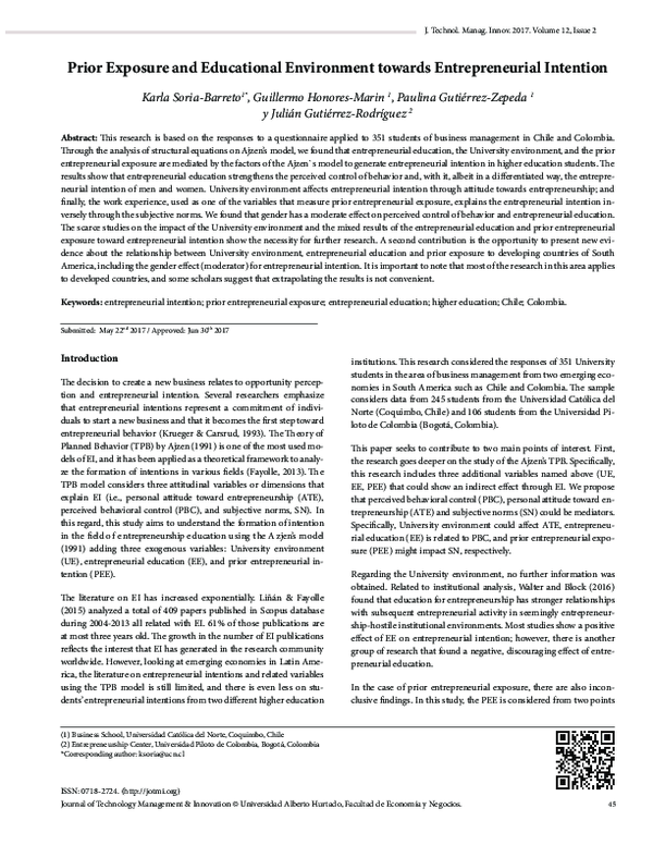 (PDF) Prior Exposure and Educational Environment towards ...