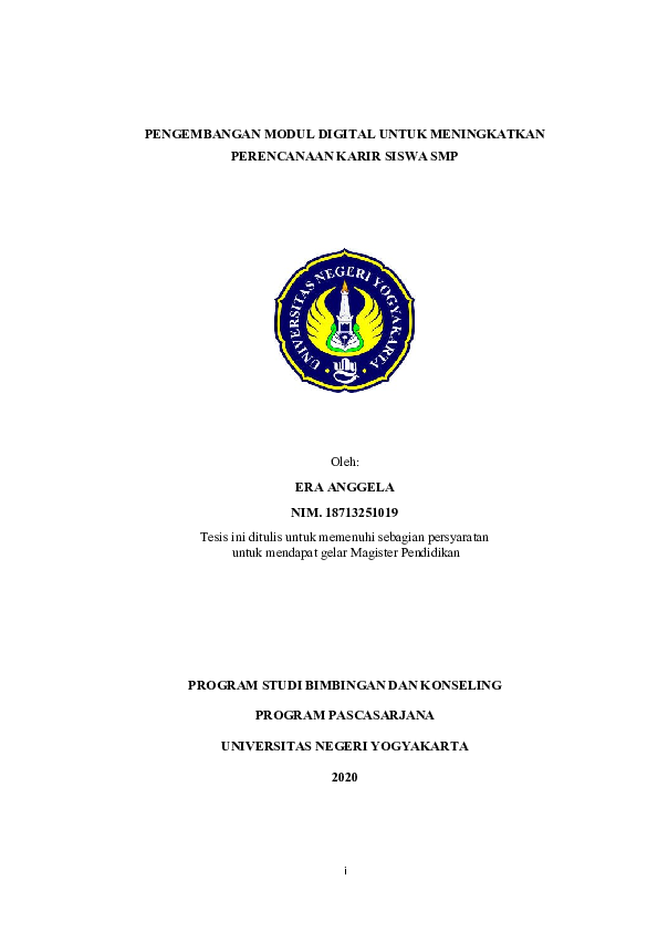 (PDF) Pengembangan Modul digital Untuk Meningkatkan Perencanaan Karir ...