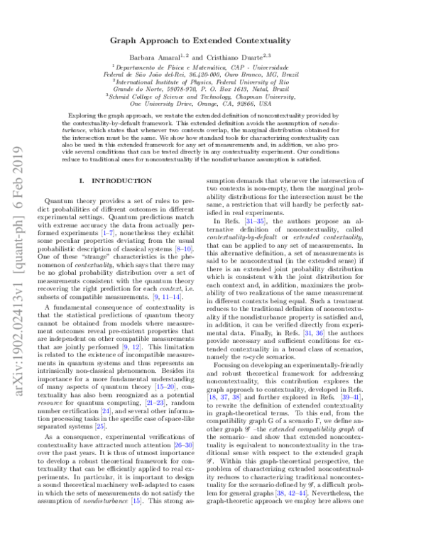 (PDF) Characterizing and quantifying extended contextuality