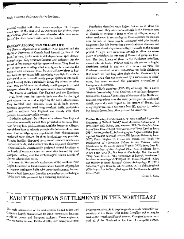 (PDF) Early European Exploration Settlement in the Northeast
