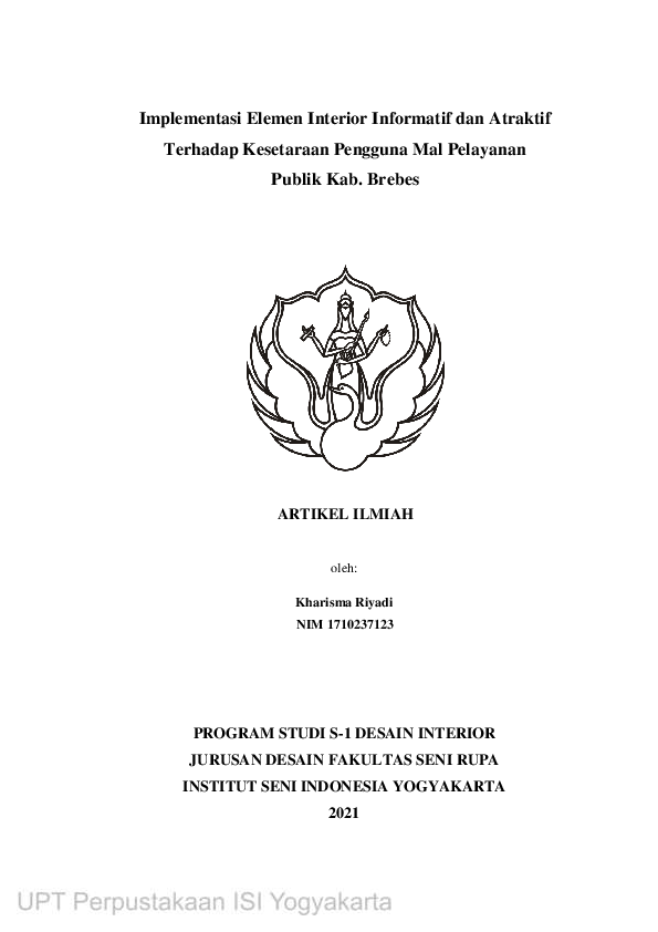 (PDF) Perancangan Ruang Pelayanan Mal Pelayanan Publik Kabupaten Brebes