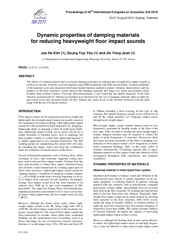 (PDF) Dynamic properties of damping materials for reducing heavyweight ...
