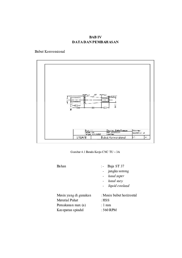 (DOC) BAB 4 bubut konvensional