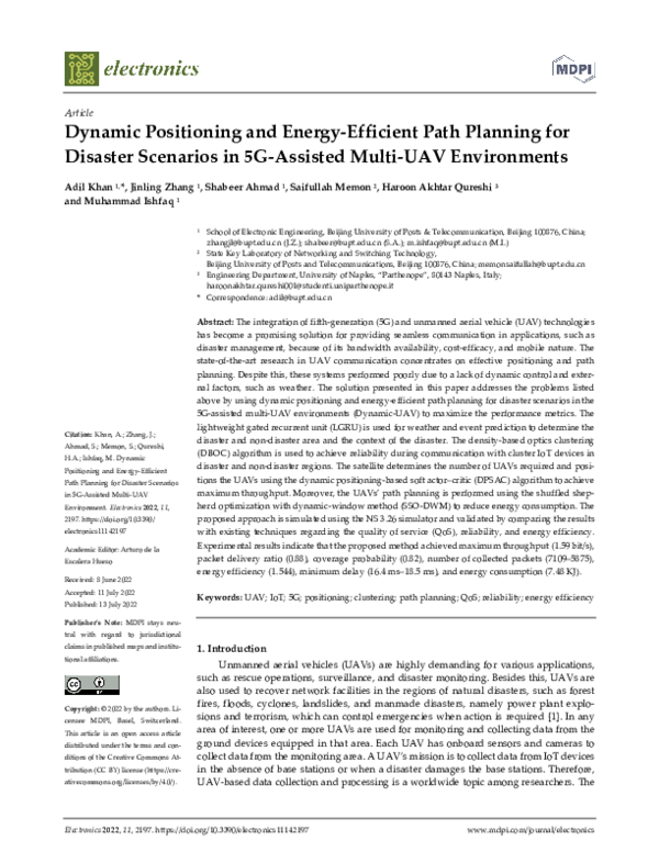 (PDF) Dynamic Positioning and Energy-Efficient Path Planning for Disaster Scenarios in 5G ...