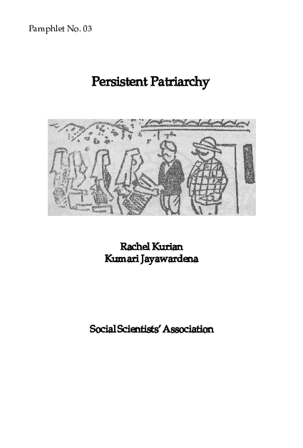 (PDF) Persistent Patriarchy: Women Workers on Sri Lankan Plantations ...