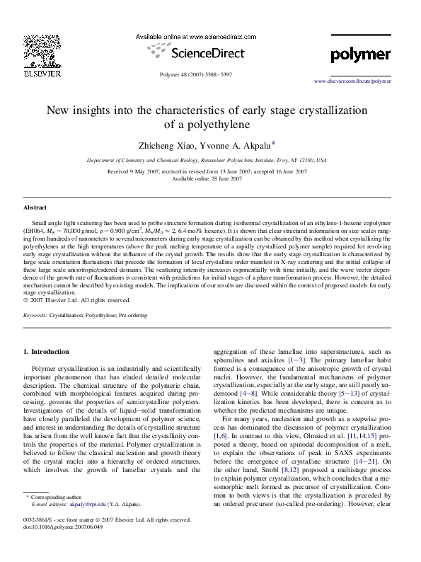 (PDF) New insights into the characteristics of early stage ...