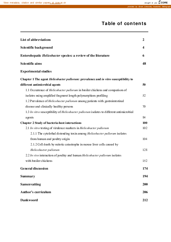 (PDF) Helicobacter pullorum: a cause of enterohepatic disease in human ...