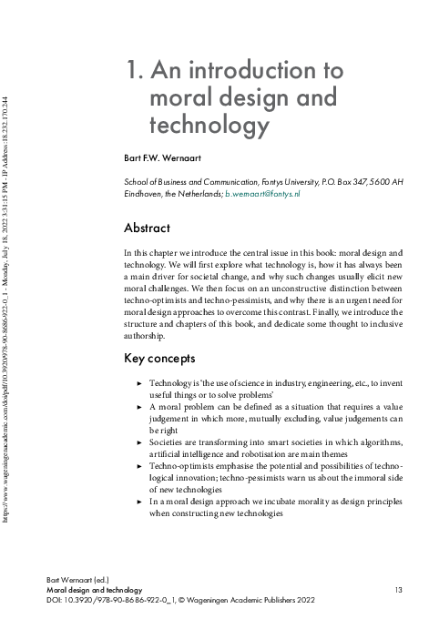 (PDF) 1. An introduction to moral design and technology