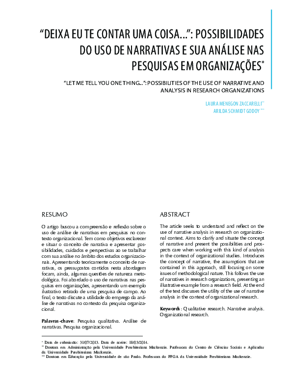 (PDF) Deixa eu te contar uma coisa...": Possibilidades do uso de ...