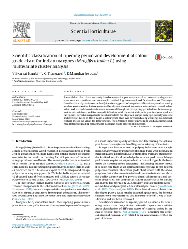 (PDF) Scientific classification of ripening period and development of ...
