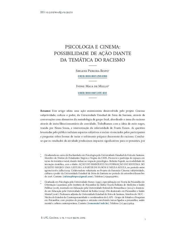 (PDF) Psicologia e Cinema