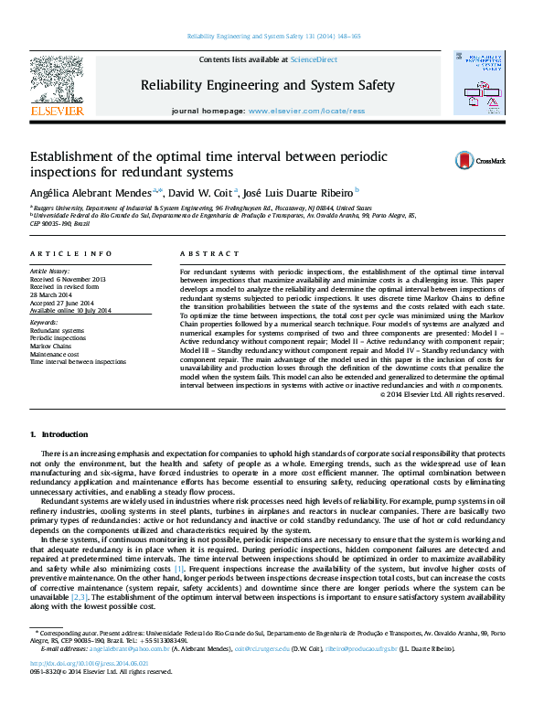 (PDF) Establishment of the optimal time interval between periodic ...