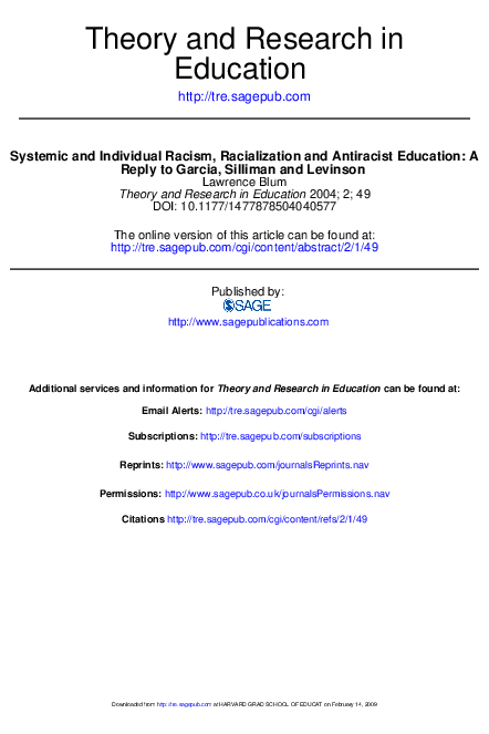 (PDF) Exploring Structural Racism and Antiracist Education