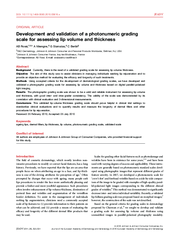 Pdf Development And Validation Of A Photonumeric Grading Scale For