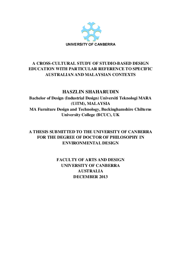 (PDF) A cross-cultural study of studio-based design education with ...