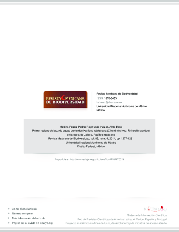 (PDF) Primer registro del pez de aguas profundas Harriotta raleighana ...