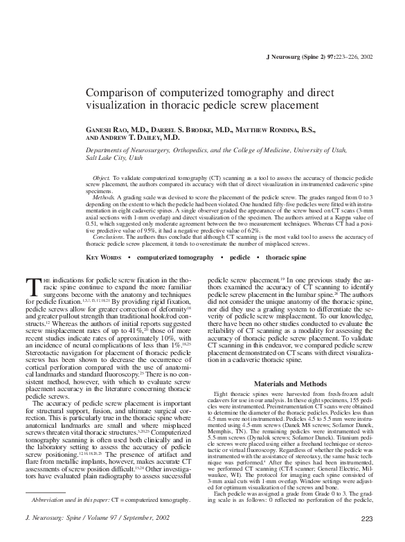 (PDF) Comparison of computerized tomography and direct visualization in ...