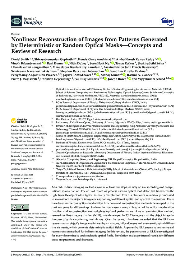 (PDF) Non-Linear Reconstruction of Images from Patterns Generated by Deterministic or Random ...