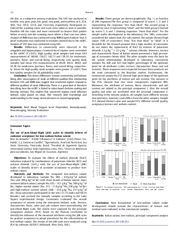 (PDF) The use of Just-About-Right (JAR) scales to identify drivers of ...
