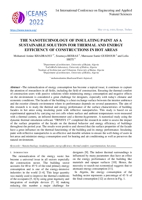 (PDF) THE NANOTECHNOLOGY OF INSULATING PAINT AS A SUSTAINABLE SOLUTION ...