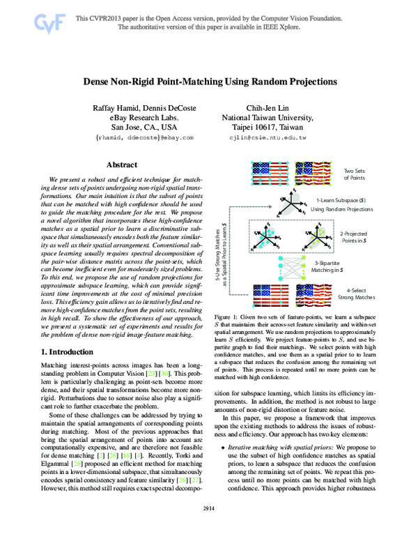 (PDF) Dense Non-rigid Point-Matching Using Random Projections | Dennis DeCoste - Academia.edu
