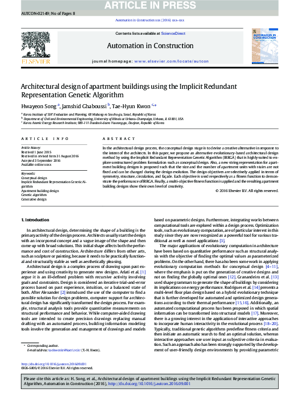 Pdf Architectural Design Of Apartment Buildings Using The Implicit Redundant Representation 7454