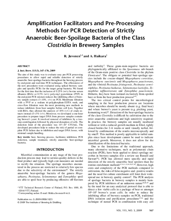 (PDF) Amplification Facilitators and Pre-Processing Methods for PCR ...