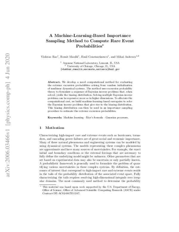 (PDF) A Machine-Learning-Based Importance Sampling Method to Compute ...