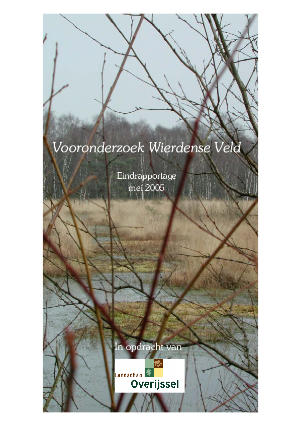 (PDF) Vooronderzoek Wierdense Veld