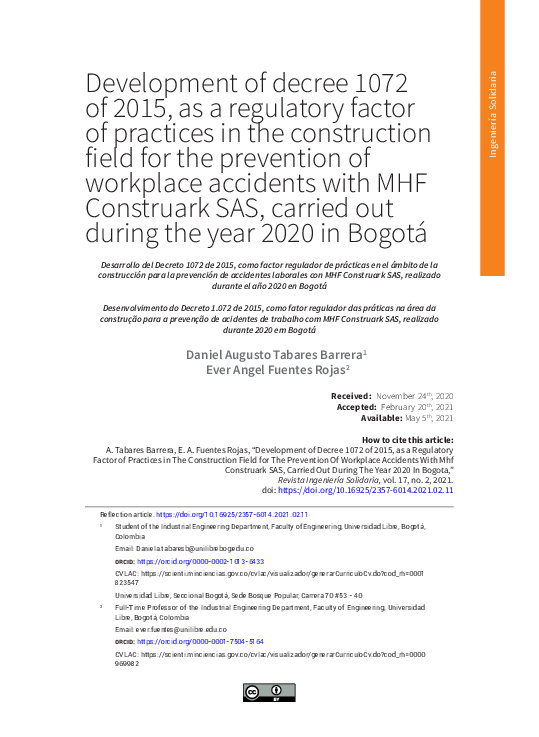 (PDF) Development of decree 1072 of 2015, as a regulatory factor of ...