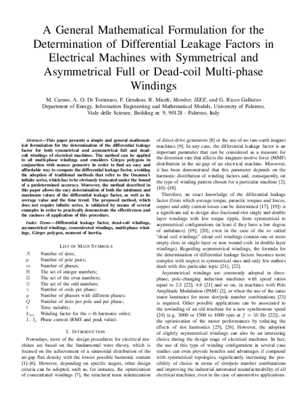 (PDF) A General Mathematical Formulation for the Determination of ...