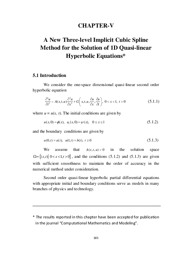 (PDF) A new three-level implicit cubic spline method for the solution of 1D quasi-linear ...