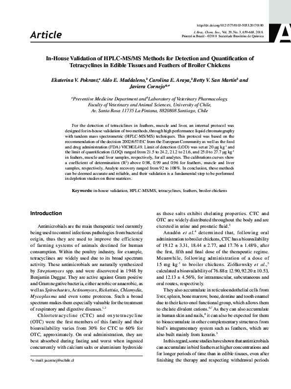 Pdf In House Validation Of Hplc Msms Methods For Detection And Quantification Of
