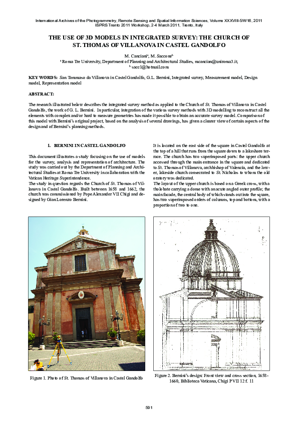 (PDF) The Use of 3D Models in Integrate Survey: The Church of St ...