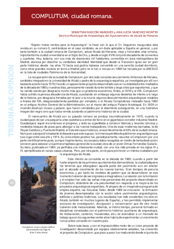 (PDF) COMPLUTUM, ciudad romana