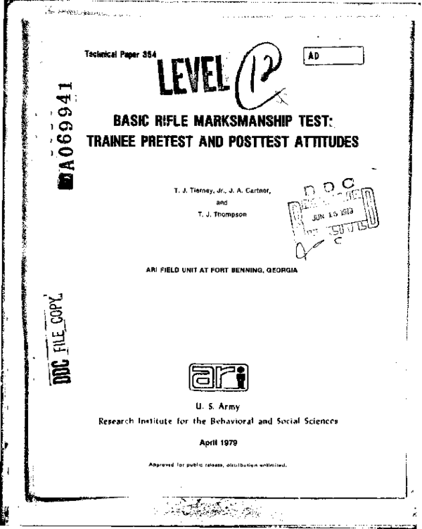 (PDF) Basic Rifle Marksmanship Test: Trainee pretest and posttest attitudes