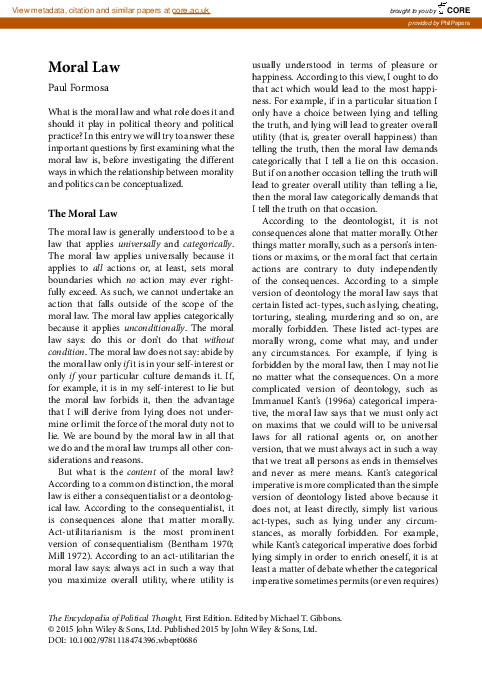 (PDF) Moral Law