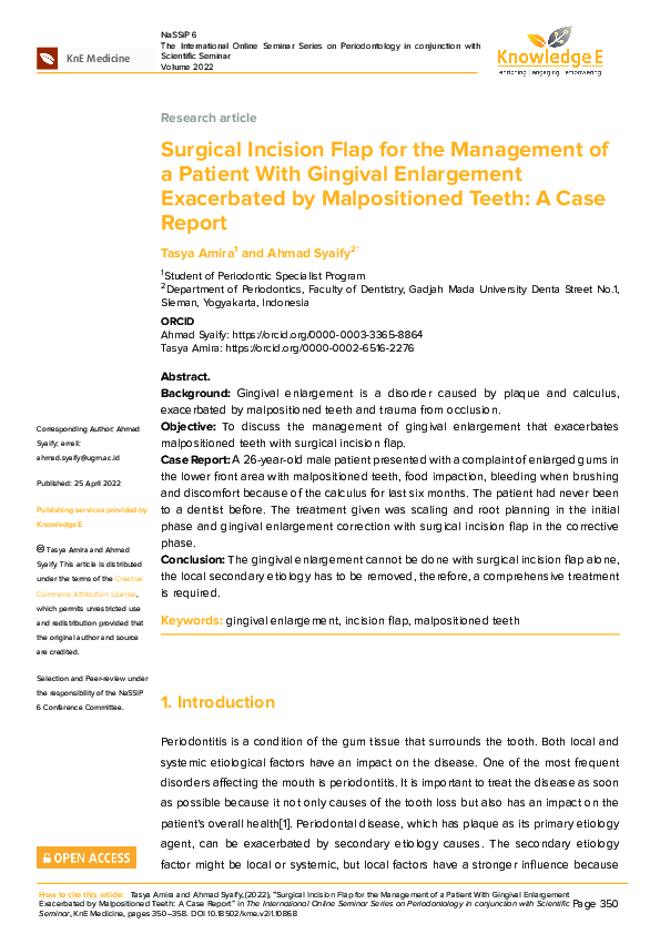 (PDF) Surgical Incision Flap for the Management of a Patient With ...