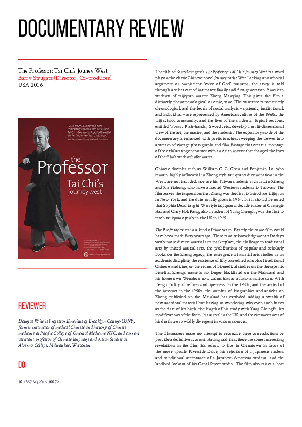 (PDF) Documentary Review - The Professor