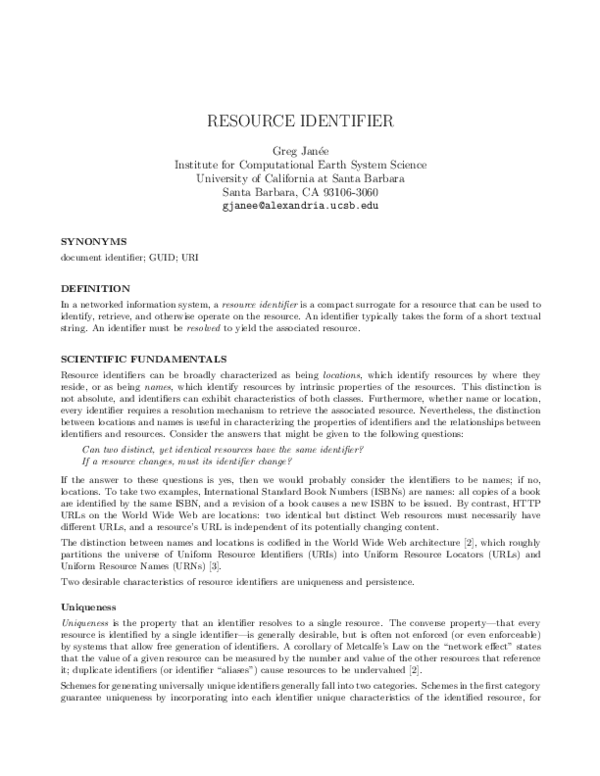 (PDF) Resource Identifier