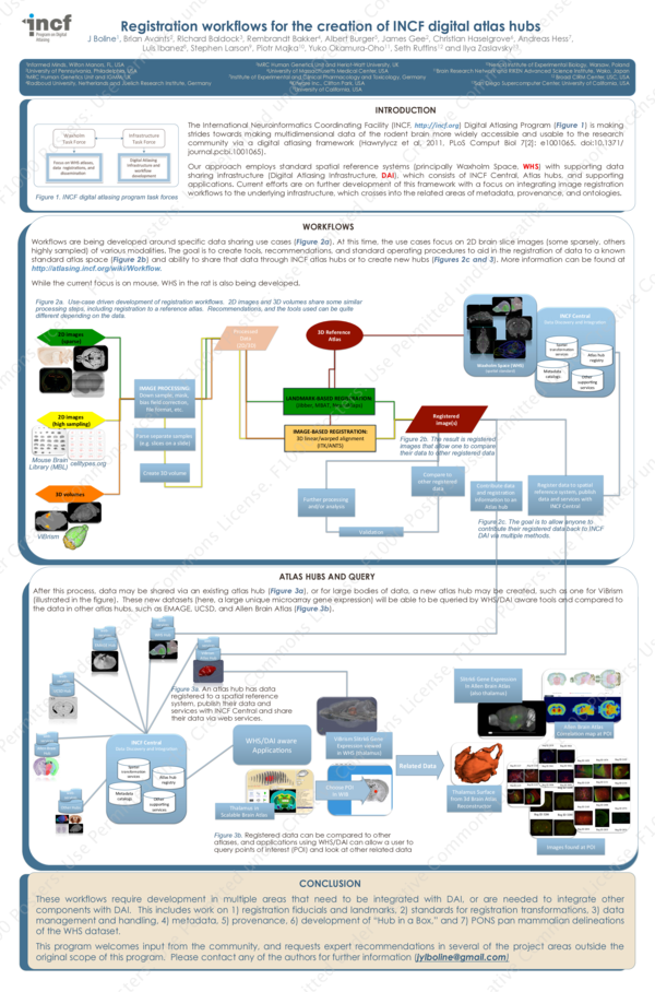 (PDF) Registration workflows for the creation of INCF digital atlas hubs