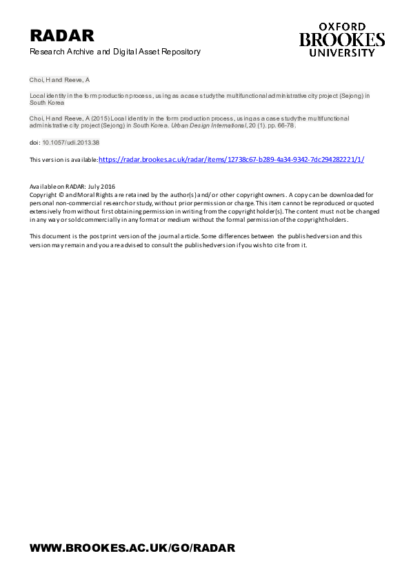 (PDF) Local identity in the form-production process, using as a case ...