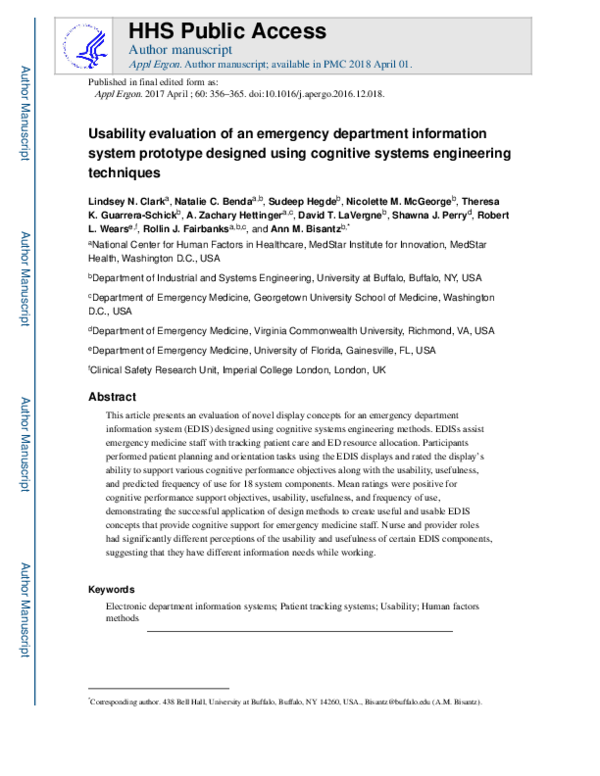 (PDF) Usability evaluation of an emergency department information system prototype designed ...