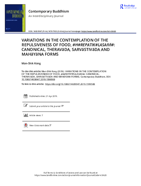 (PDF) Variations in the Contemplation of the Repulsiveness of Food ...