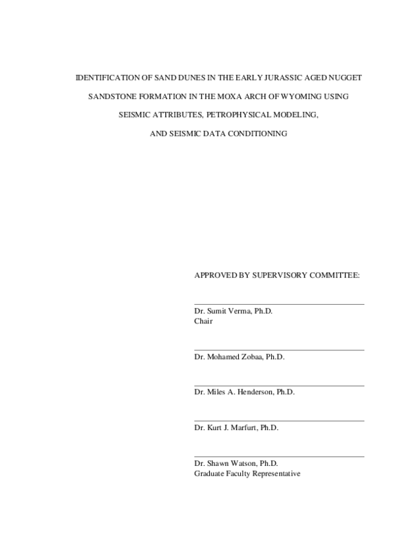 (PDF) Identification of Sand Dunes in the Early Jurassic Aged Nugget ...
