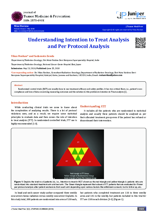 (PDF) Understanding Intention to Treat Analysis and Per Protocol Analysis